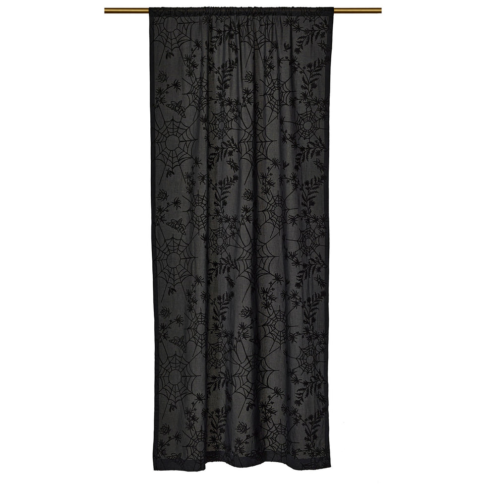 Spider Web Lace Curtain - Black – Sin in Linen