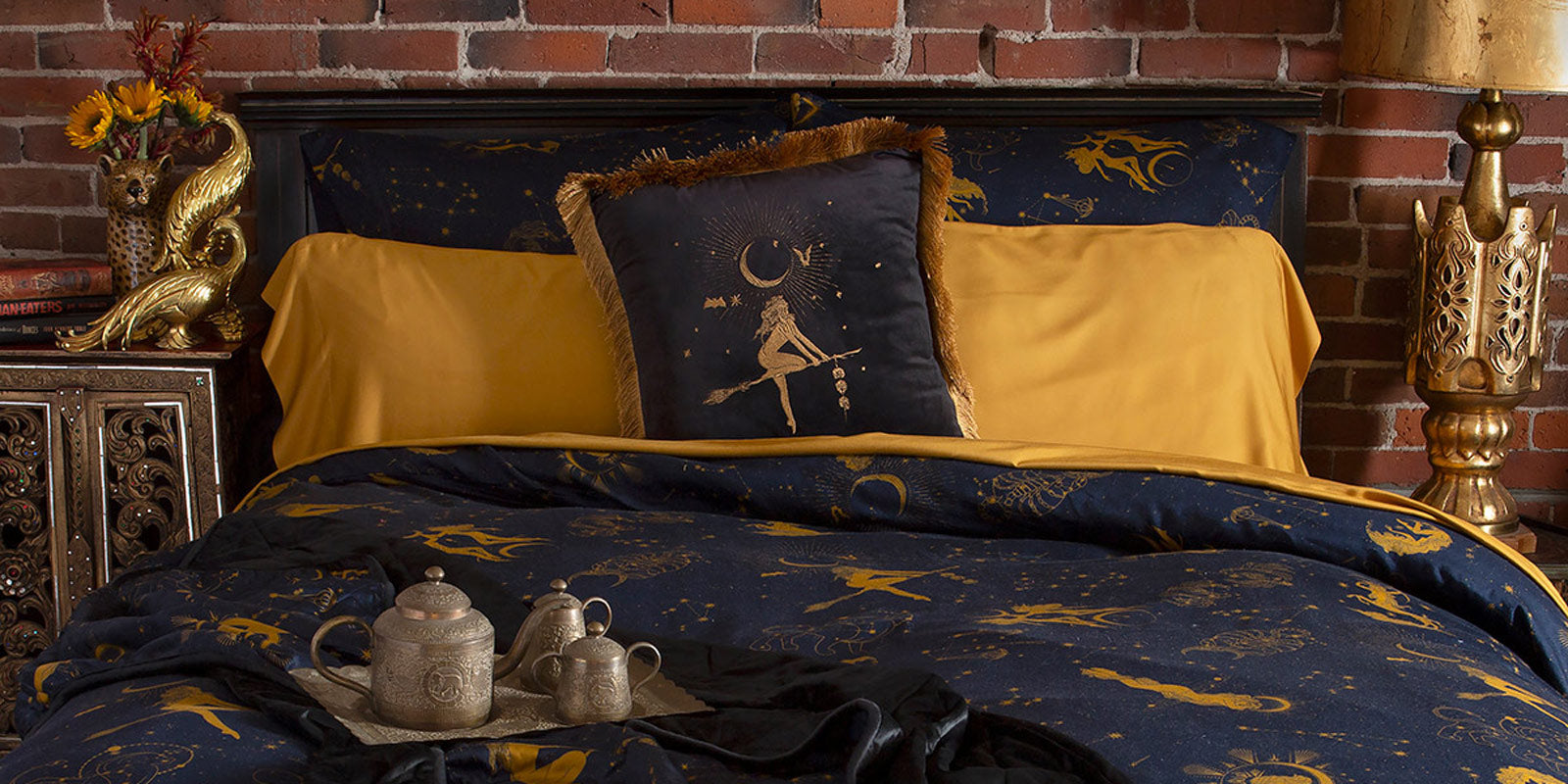 Dark Luxe Home Decor & Bedding - Sheets & Duvets by Sin in Linen