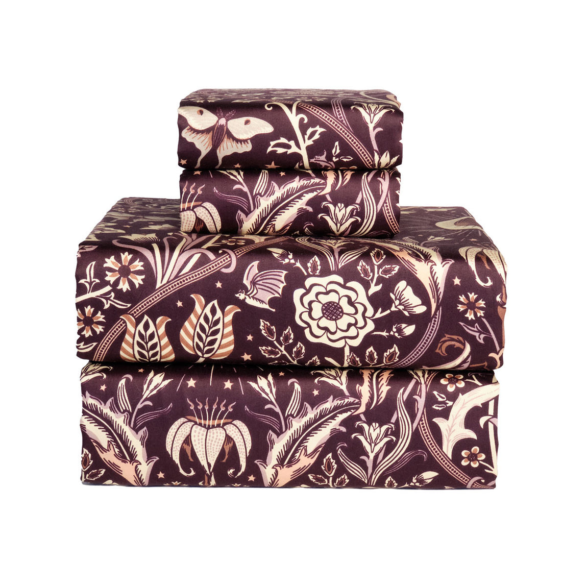 Night Garden Sheets in Plum - Sin in Linen