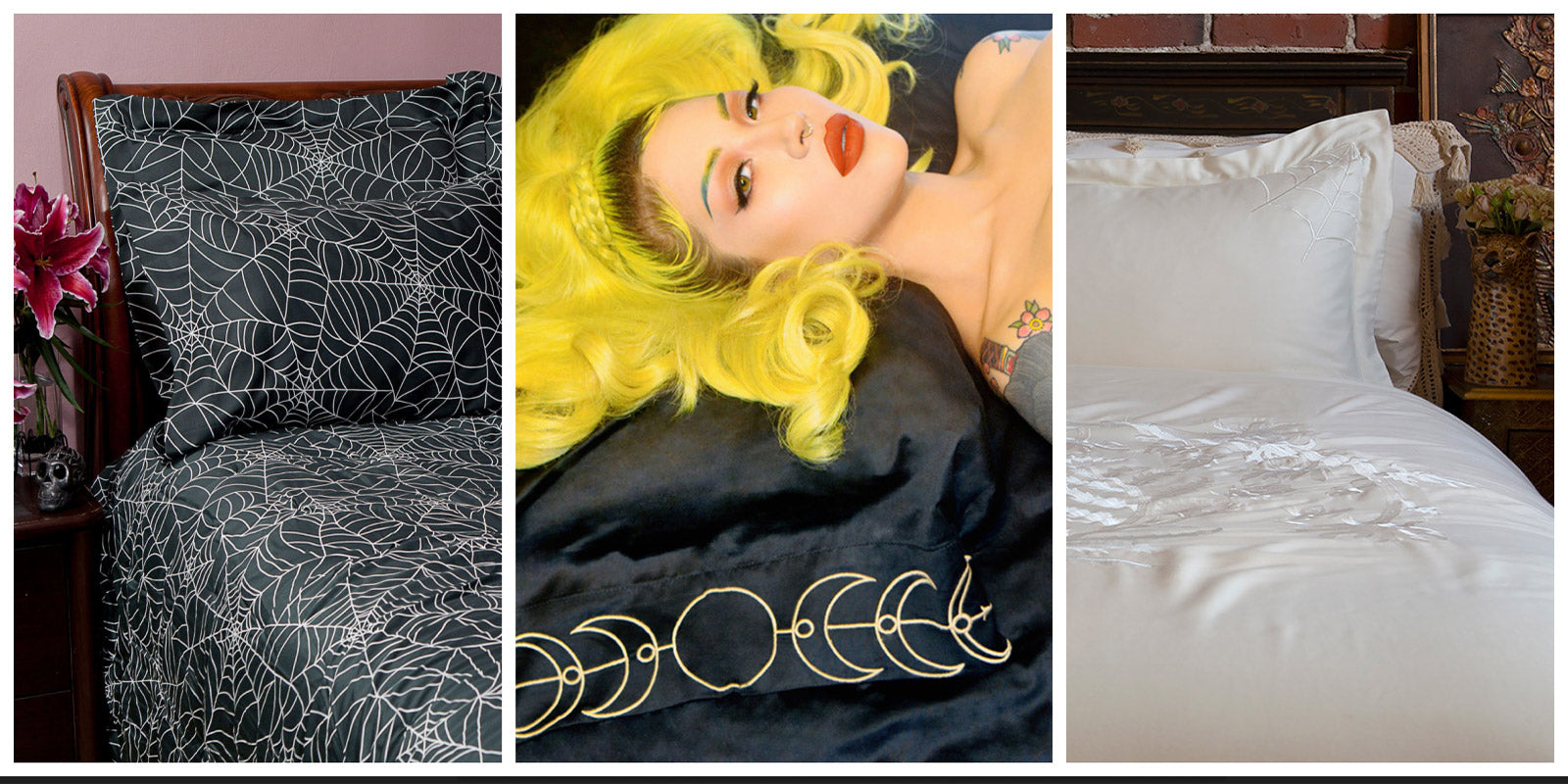 Dark Luxe Home Decor & Bedding - Sheets & Duvets by Sin in Linen