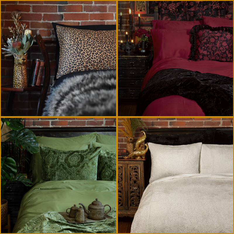 Dark Luxe Home Decor & Bedding - Sheets & Duvets by Sin in Linen
