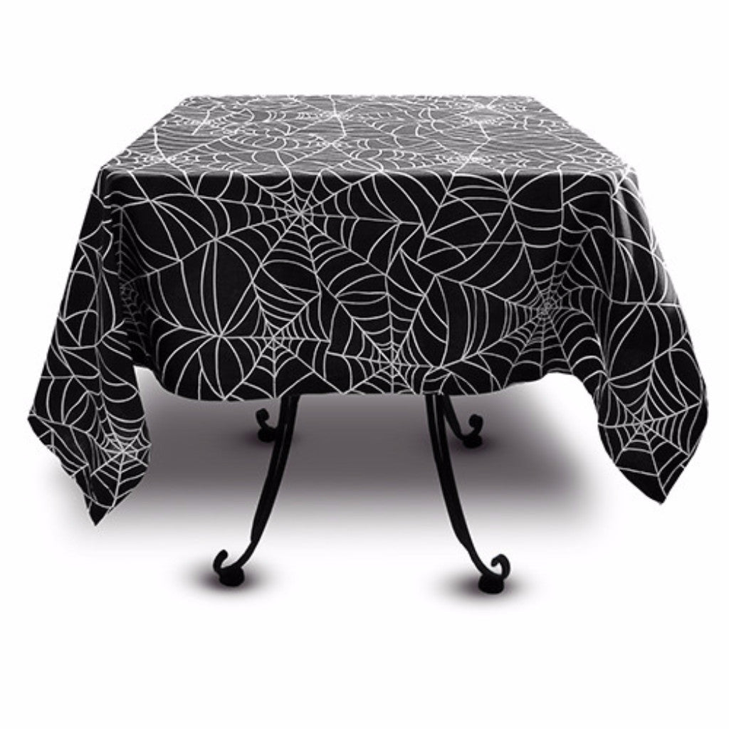 Spider Web Print Tablecloths - Gothic Decor – Sin in Linen