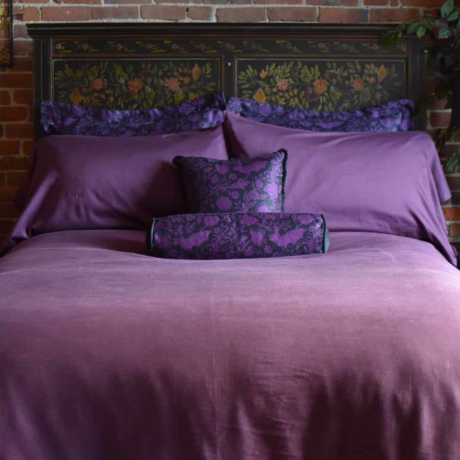 Purple Duvet Cover - Elegant Feminine Bedding by Sin in Linen